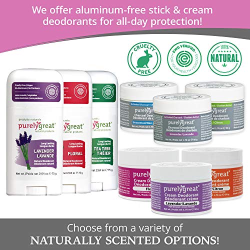 Lavender Charcoal Natural Cream Deodorant | PurerlyGreat Inc ...